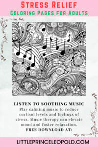 Stress Relief Coloring Pages for Adults – Listen to Soothing Music ...