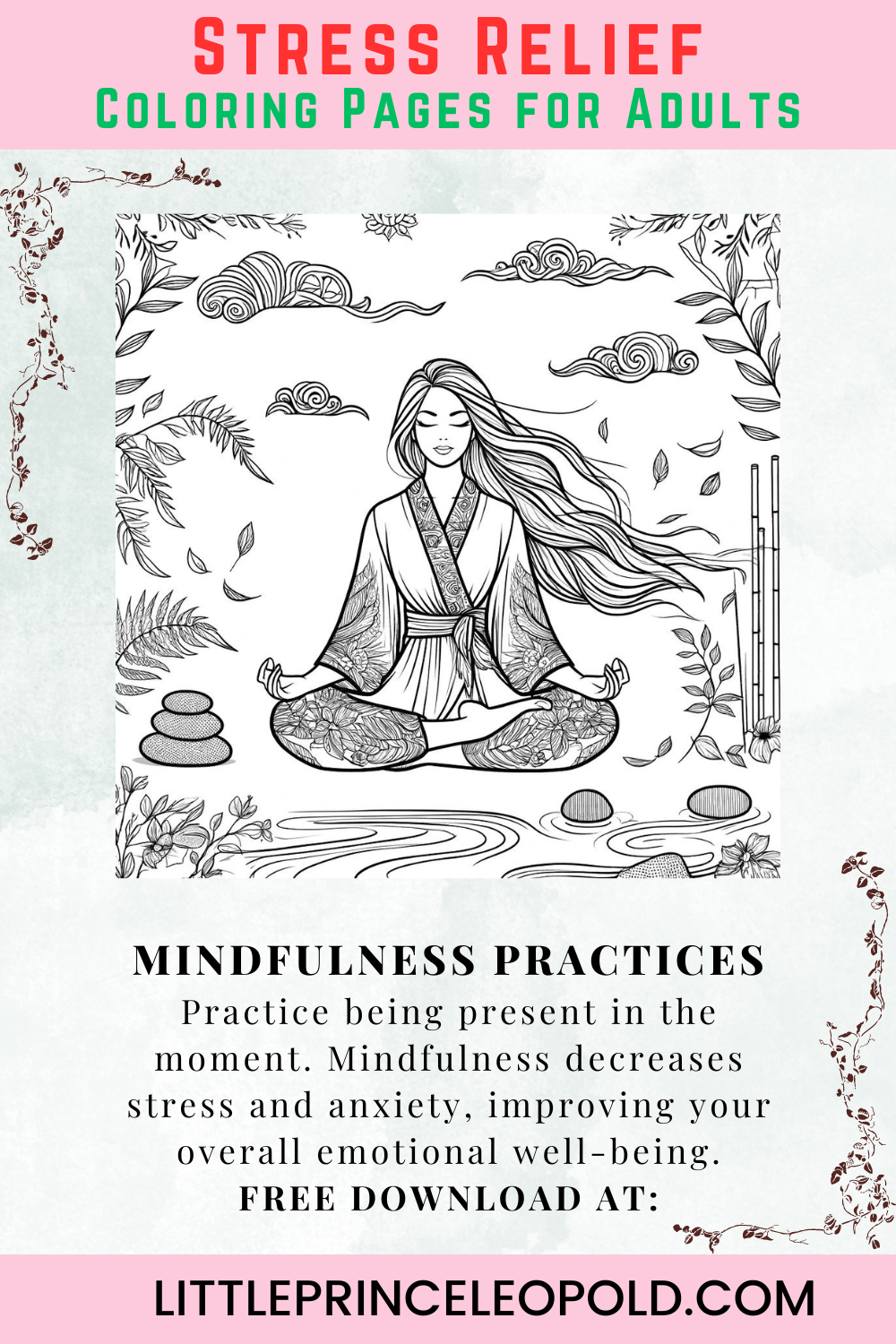 Stress Relief Coloring Pages for Adults – Mindfulness Practices ...